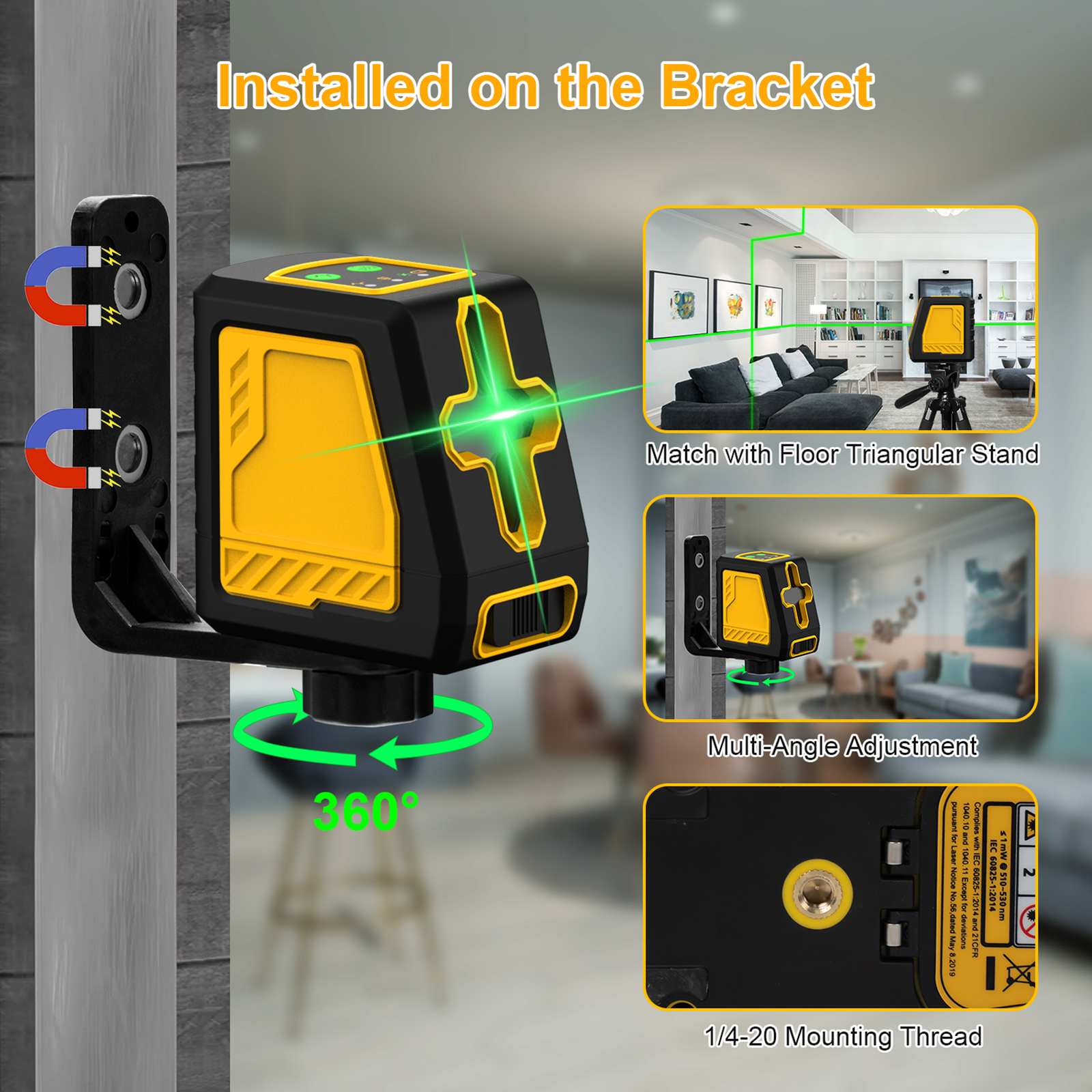 Cross Line Self Leveling Laser Level LL-T1 - PlinEasy